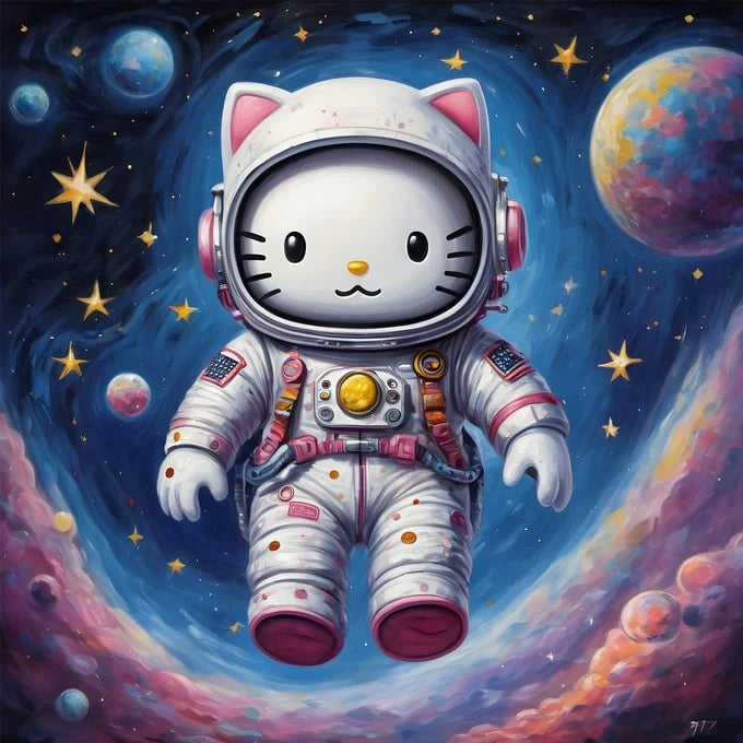 Hello Kitty in Space – InkandPostcard